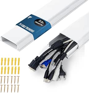 shinfly TV Cable Trunking 0.8m – PVC Wire Tidy for Wall Wire Cover ...