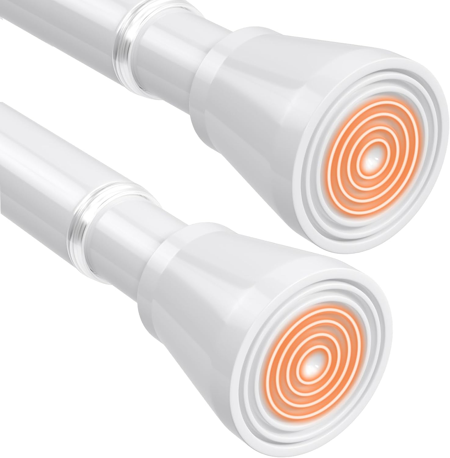 Amazon.com: 2 Pack Spring Tension Curtain Rod 18-28 Inches, 7/8" inch ...