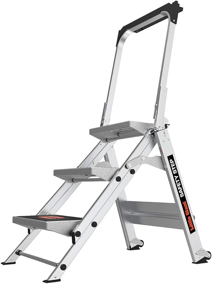 Little Giant Ladders, Safety Step, 3-Step, 3 Foot, Step Stool, Aluminum ...