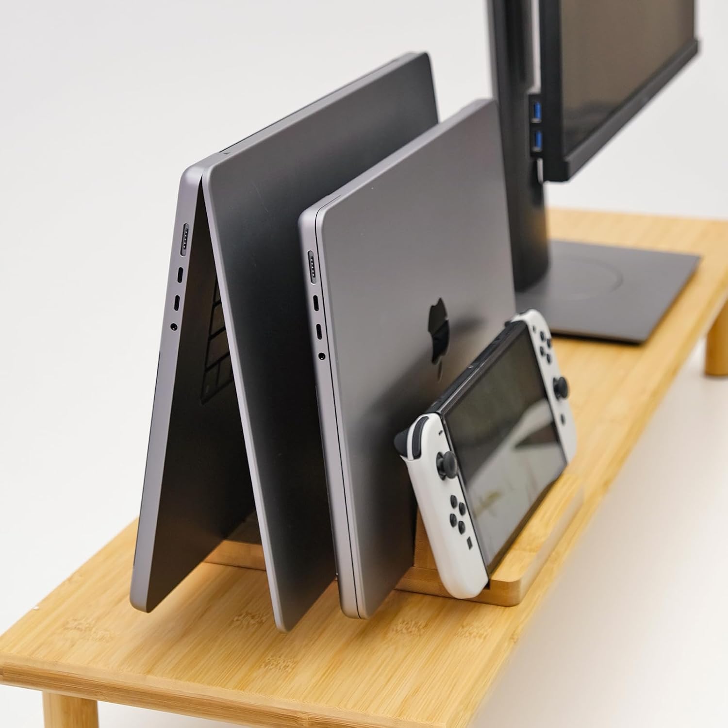 Bamboo Vertical Laptop Stand - Adjustable Triple Philippines | Ubuy