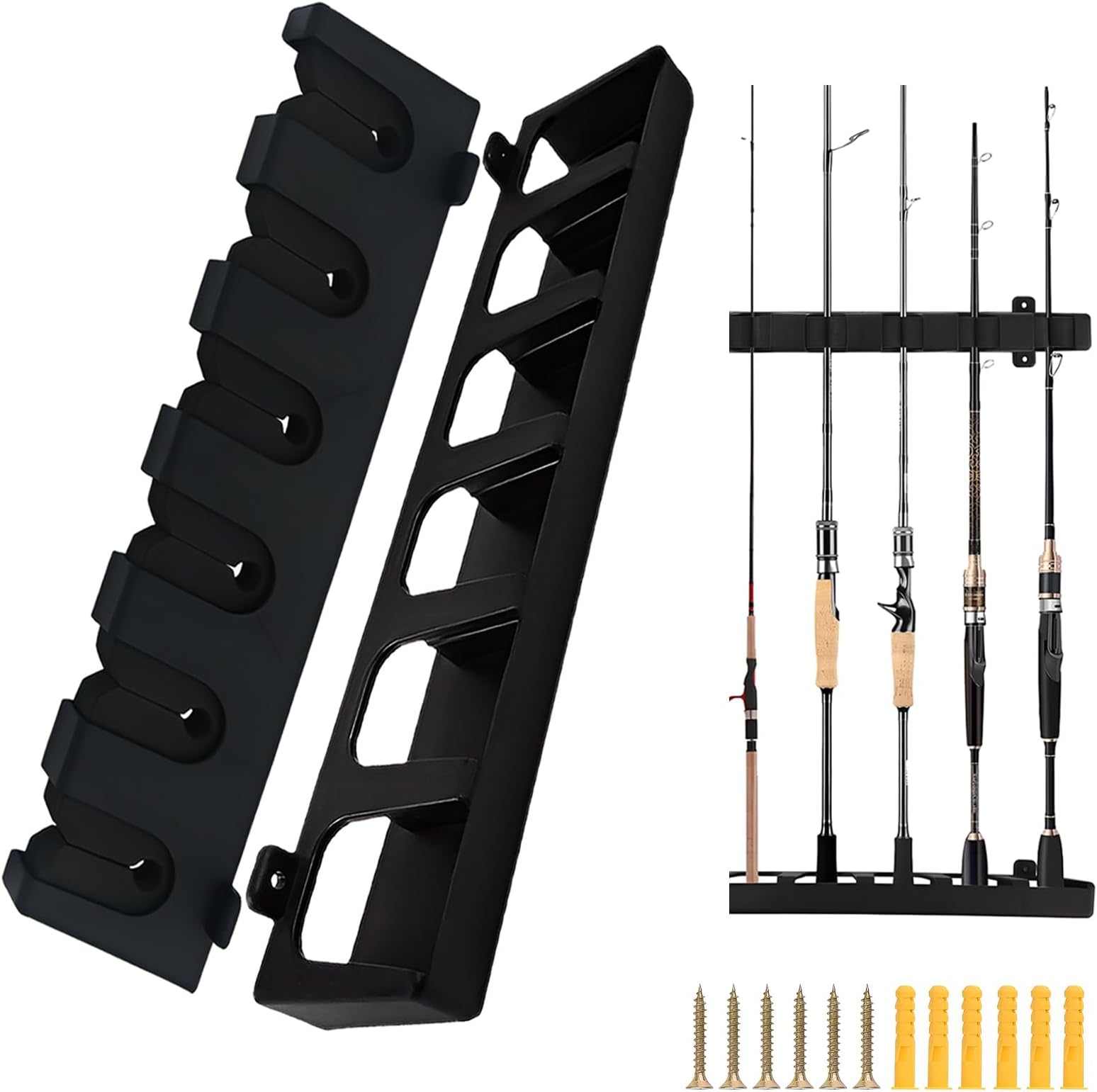 Fishing Rod Stand for 16 Rods Plastic Rack Fishing Rack : Amazon.co.uk ...
