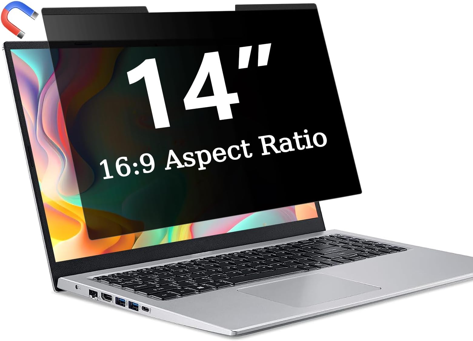Amazon.com: ZOEGAA Magnetic Privacy Screen Laptop 14 Inch, Compatible ...