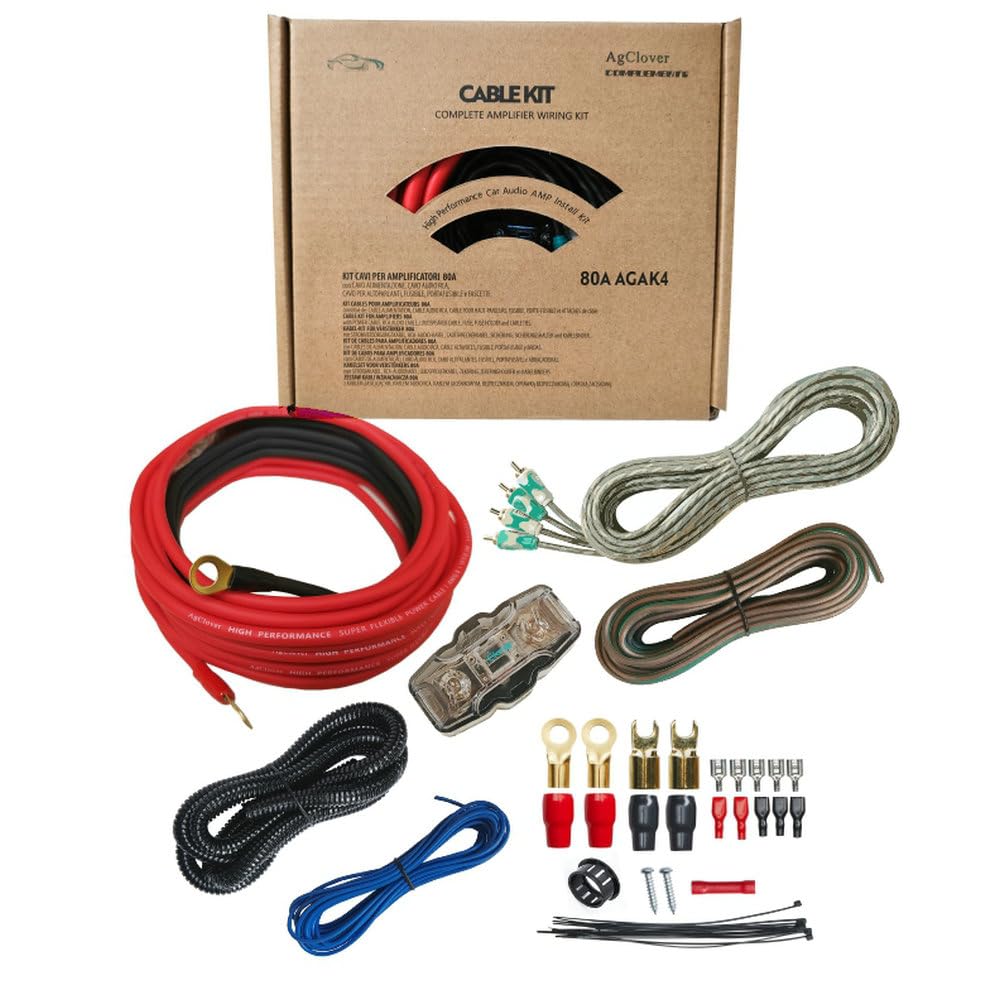Amazon.com: AgClover 4 Gauge CCA Amplifier Installation Wiring Kit ...