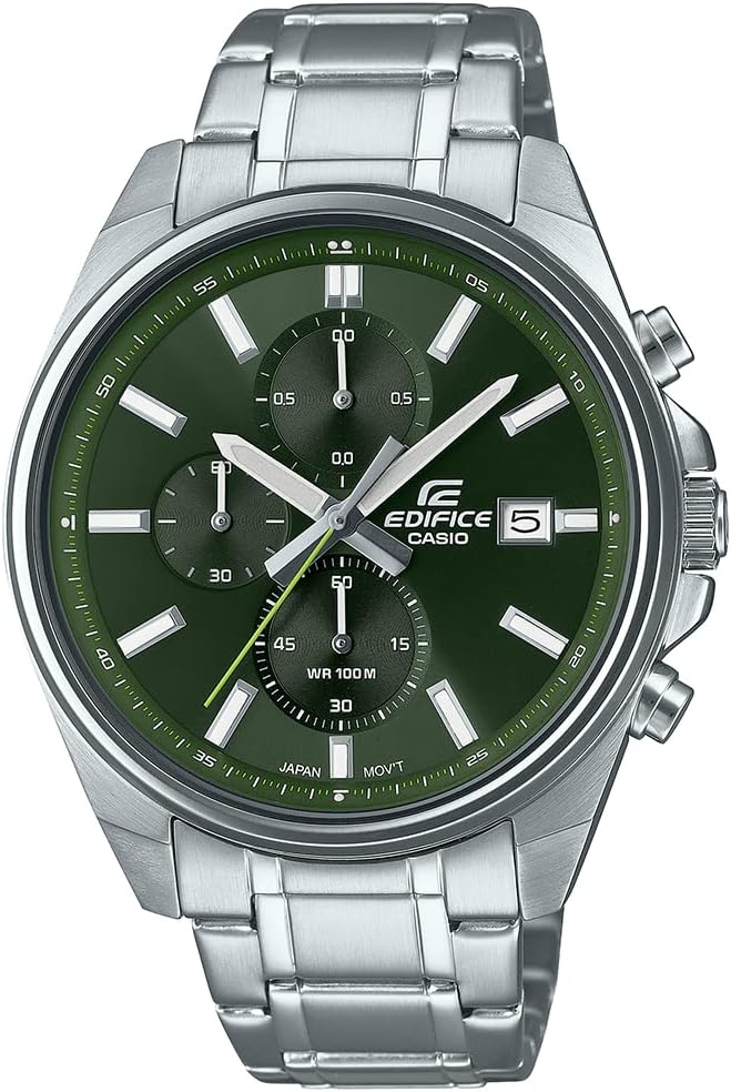 Casio Edifice EFR-526D-1AVUDF Black Analog Dial Silver Stainless Steel ...
