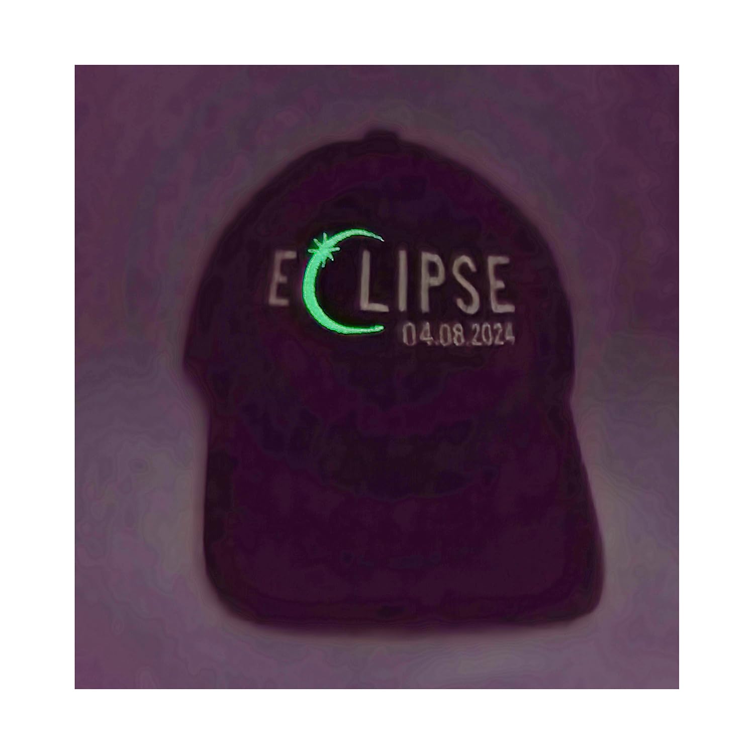 Amazon.com: Glow in the Dark cap hat! Eclipse 04.08.2024 embroidered ...