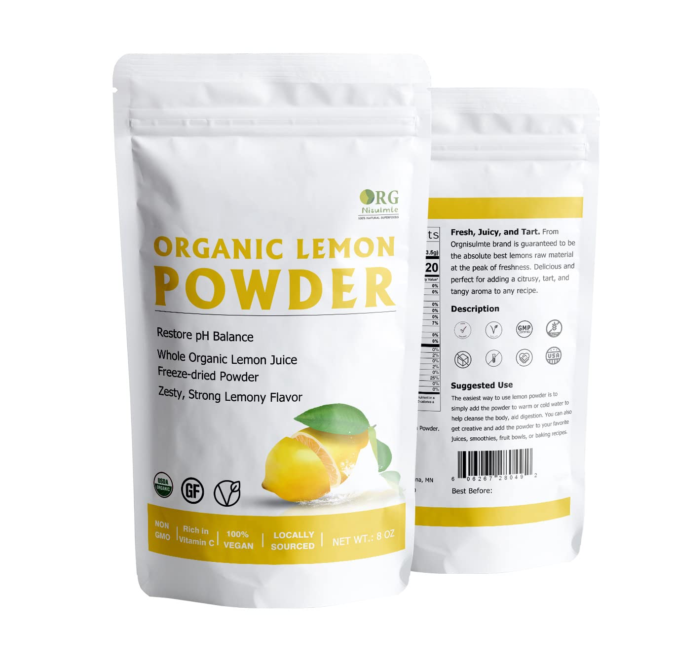 Orgnisulmte Polvo de limón orgánico jugo de limón entero polvo ...