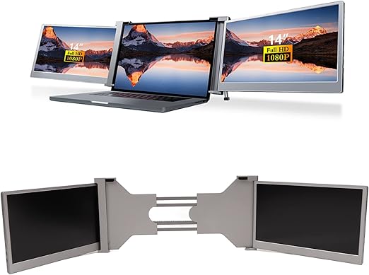 14 Inch Laptop Screen Extender, 1080P IPS Dual Screen Extension ...
