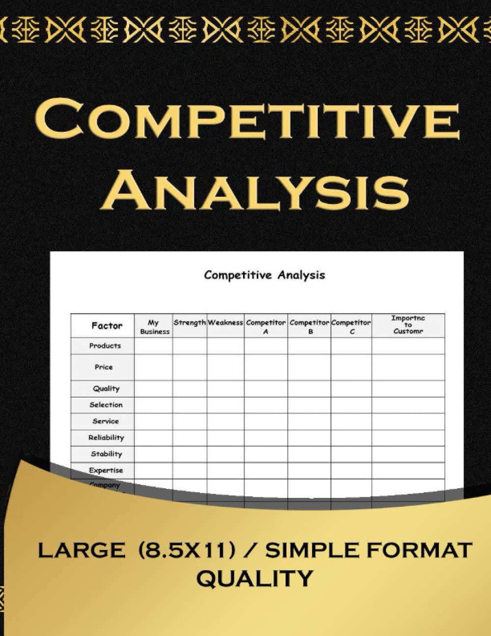 Buy Competitive Analysis: A form to be used in competitive analysis ...