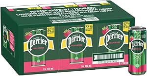 Perrier Raspberry Carbonated Natural Spring Water with Natural Flavour, No Calories, No ...