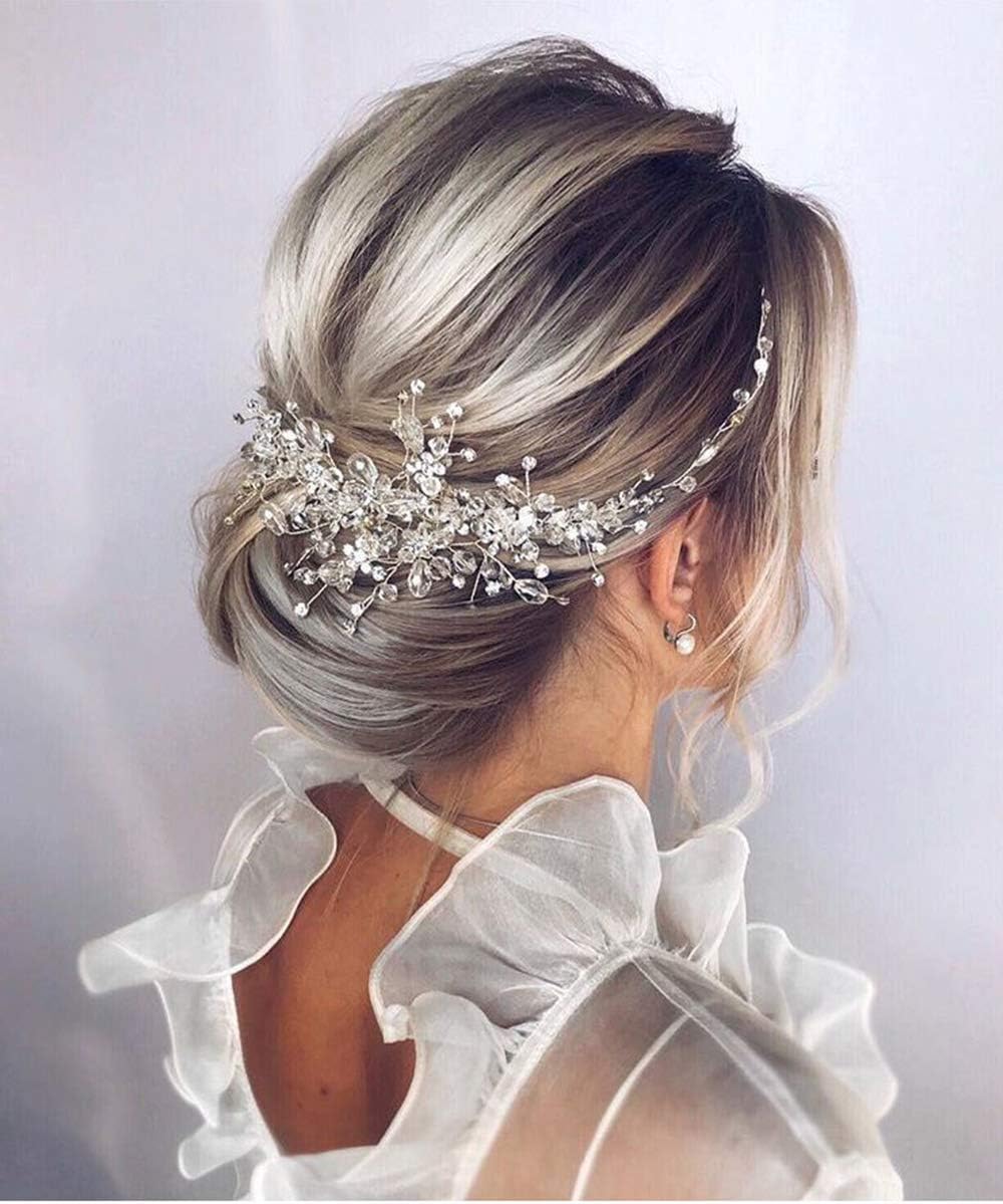 Amazon.com : Denifery Crystal Headband Bridal Hair Piece Bridal Hair ...