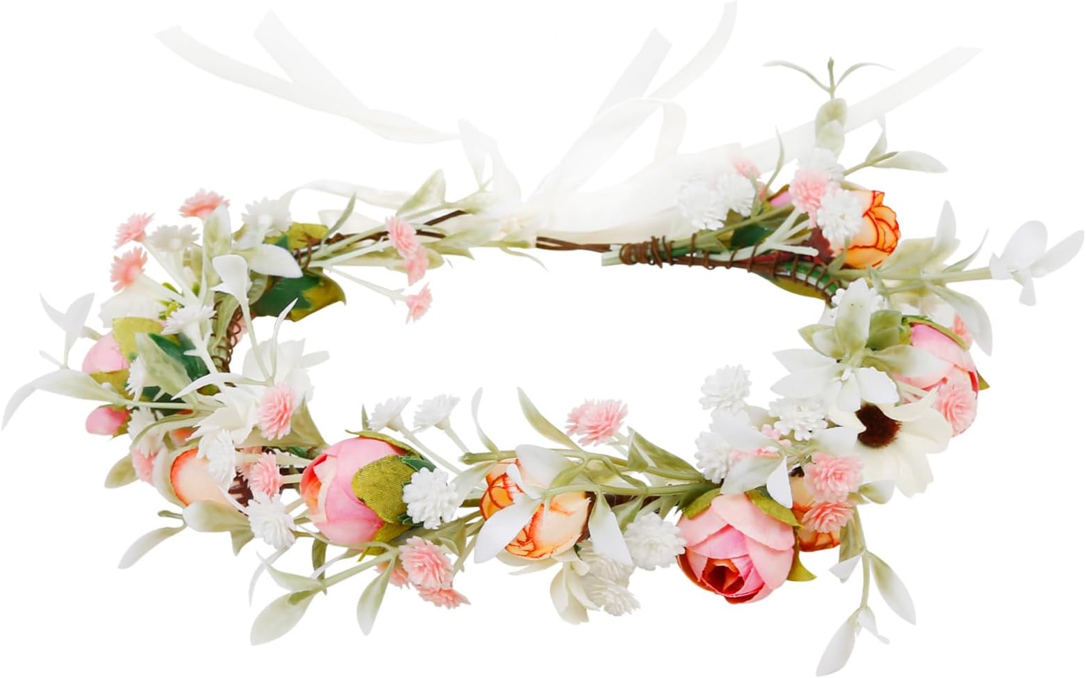 Amazon.com : WOVOWOVO Rose Flower Crown for Women Baby Girls ...