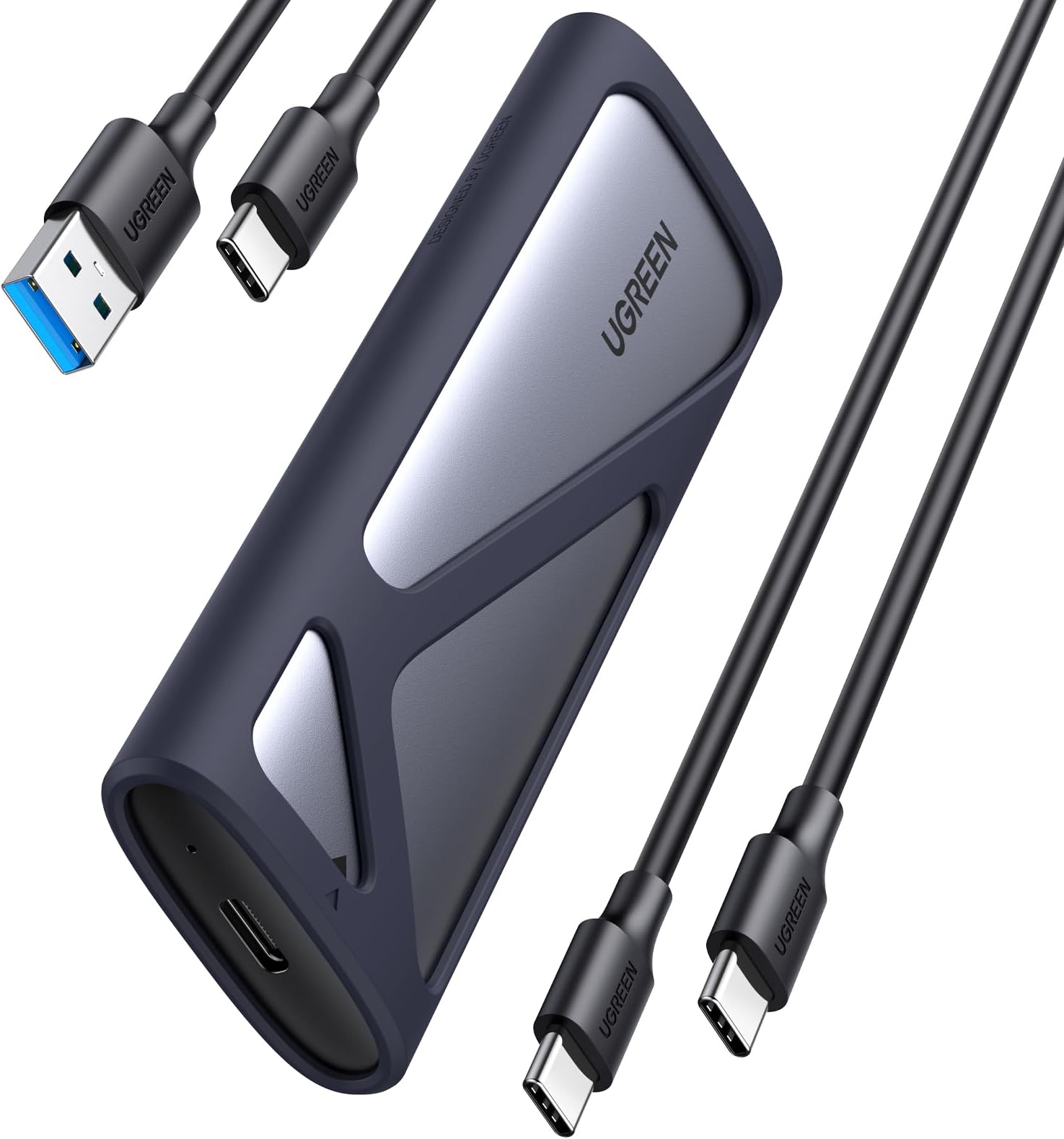 UGREEN M.2 NVMe SSD Enclosure, 40Gbps NVMe Enclosure with Cooling Fan ...