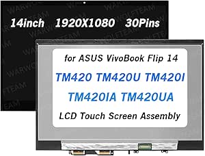 Amazon.com: WARWOLFTEAM LCD LED Display Touch Screen Digitizer Assembly with Bezel for ASUS ...
