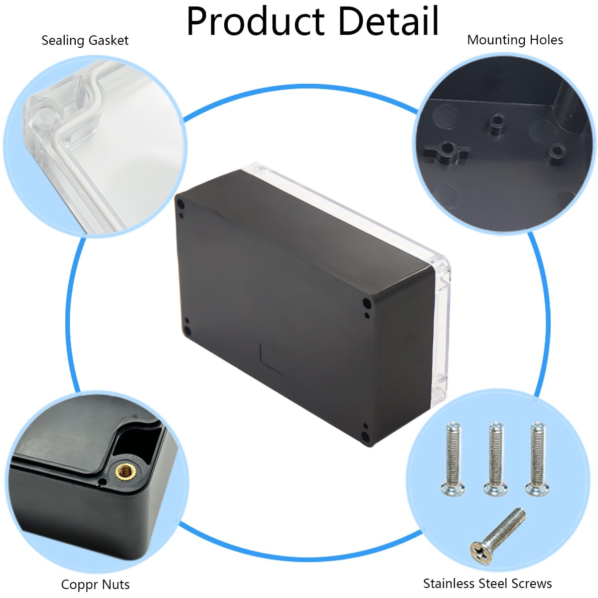 Snapklik.com : Otdorpatio Project Box IP65 Waterproof Junction Box ABS ...