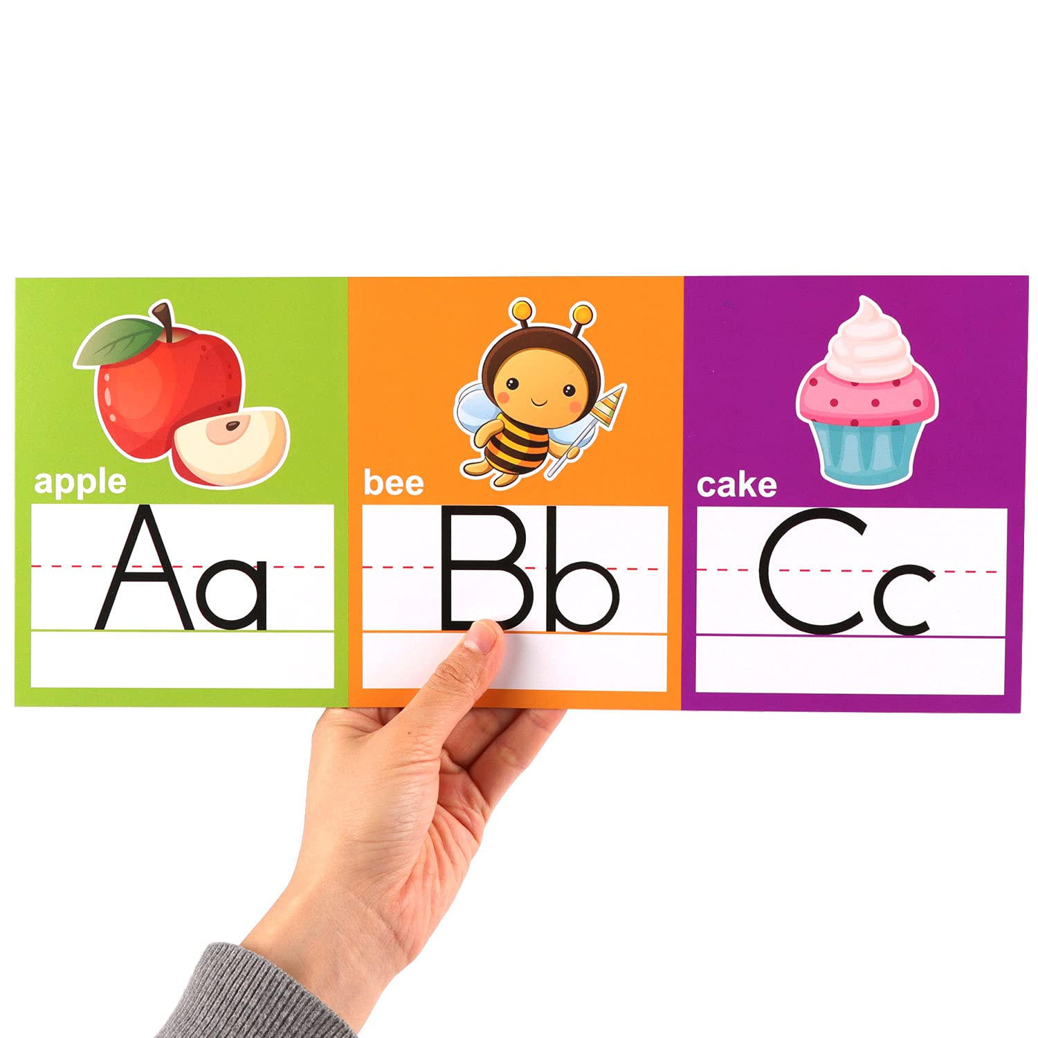 Large Alphabet Cards 6x14 Inches ASL Alphabet Number Line Set ABC ...