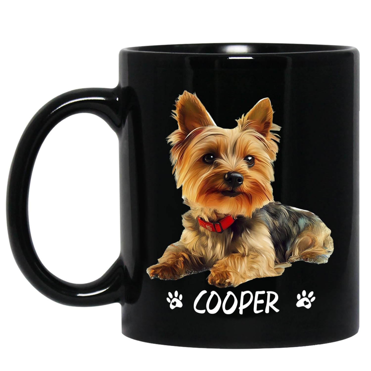 Amazon.com: Personalized Choose Name Yorkie Dog Black Coffee Mug Cup 11 ...
