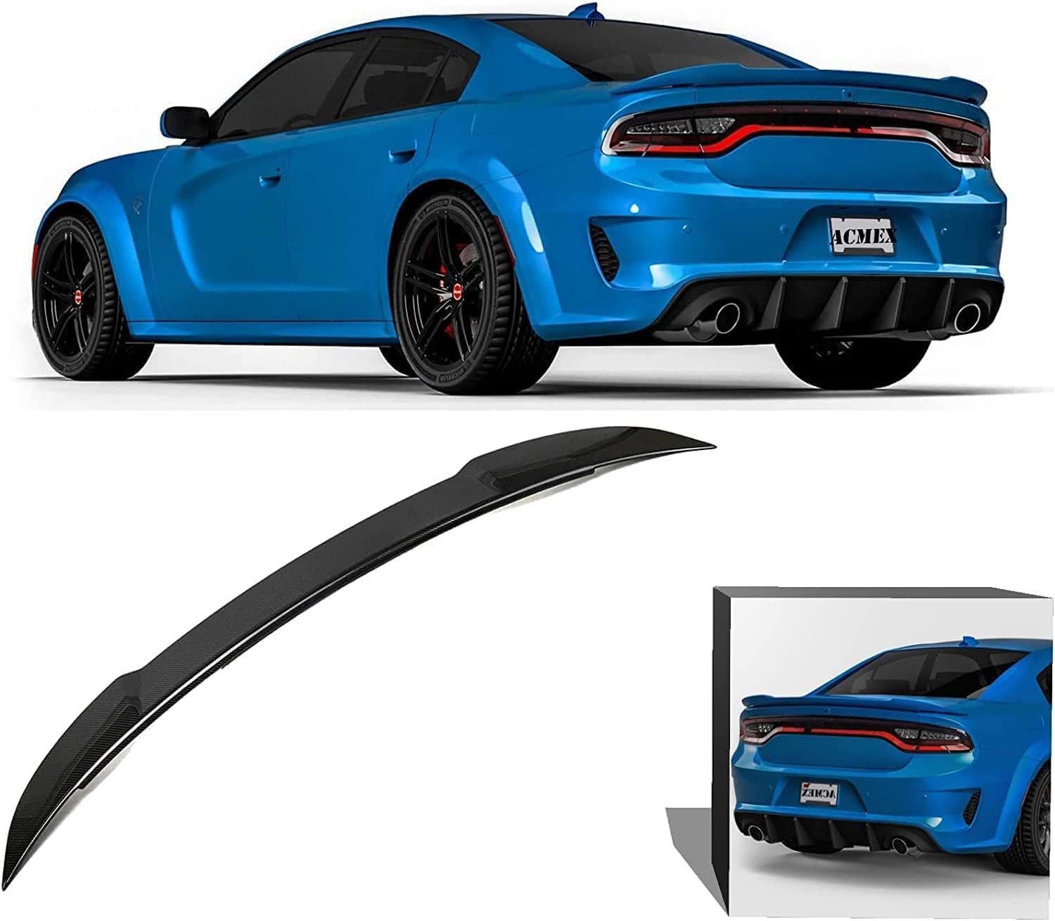 Amazon.com: Acmex Rear Trunk Spoiler Wing Compatible with 2011-2022 ...