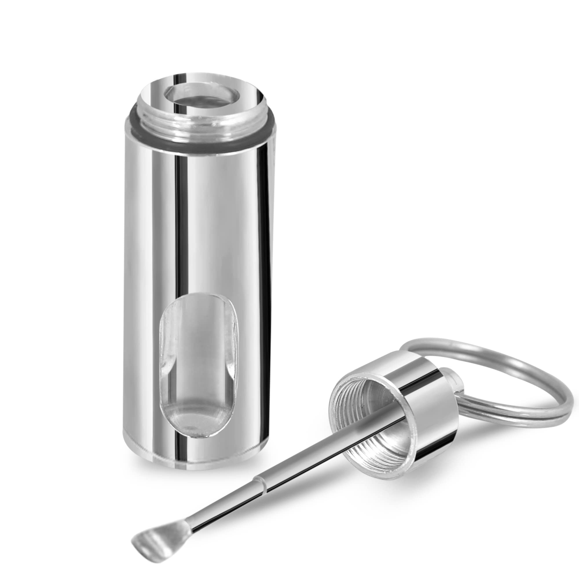 Mini Keychain Airtight Storage Bottle Portable with Screw Cap Storage ...