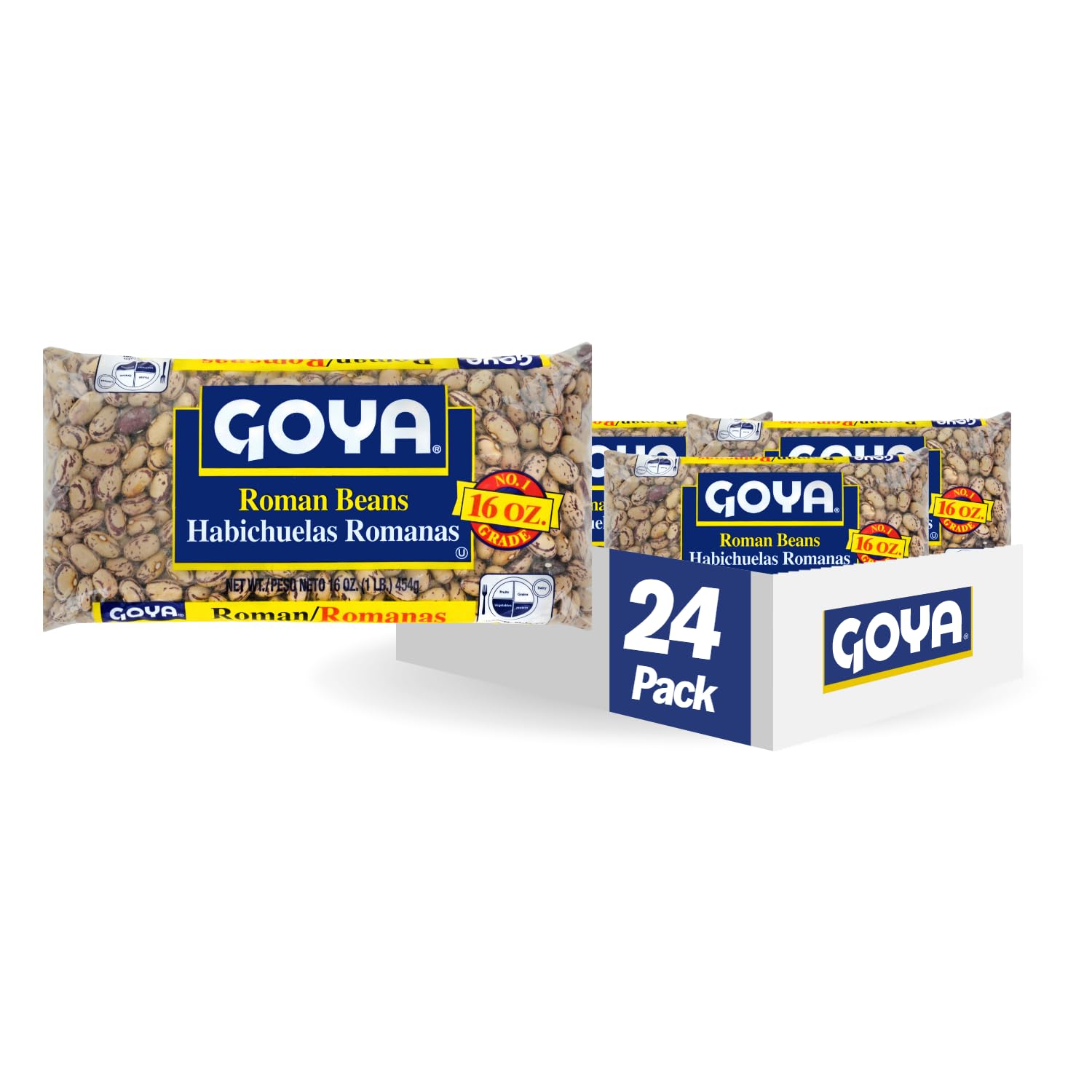Snapklik.com : Goya Foods Roman Beans, Dry, 16 Ounce