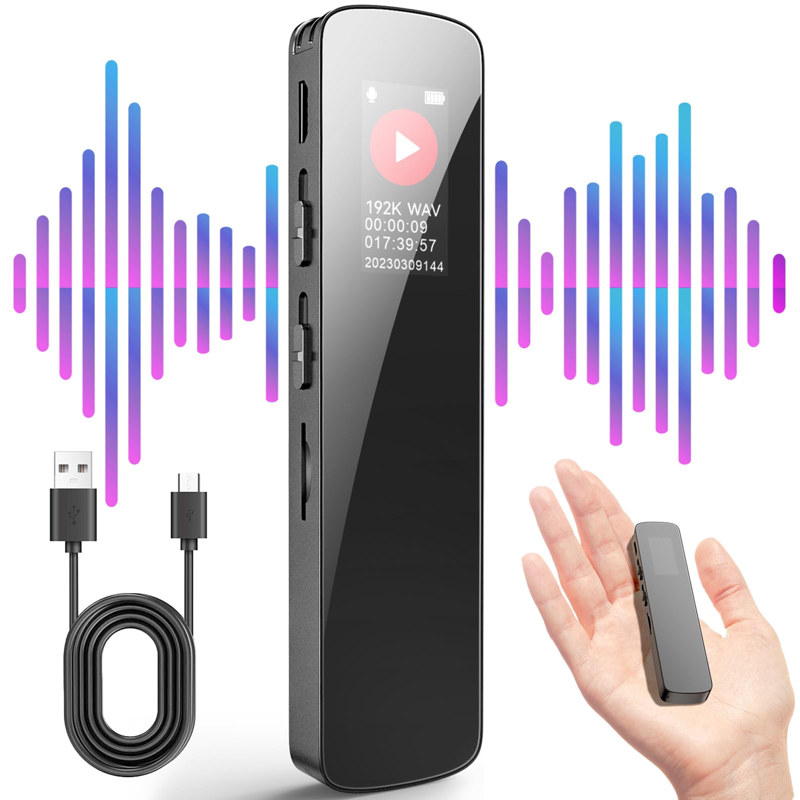 Amazon.com: 68GB Digital Voice Recorder Device,Dictaphone Voice ...