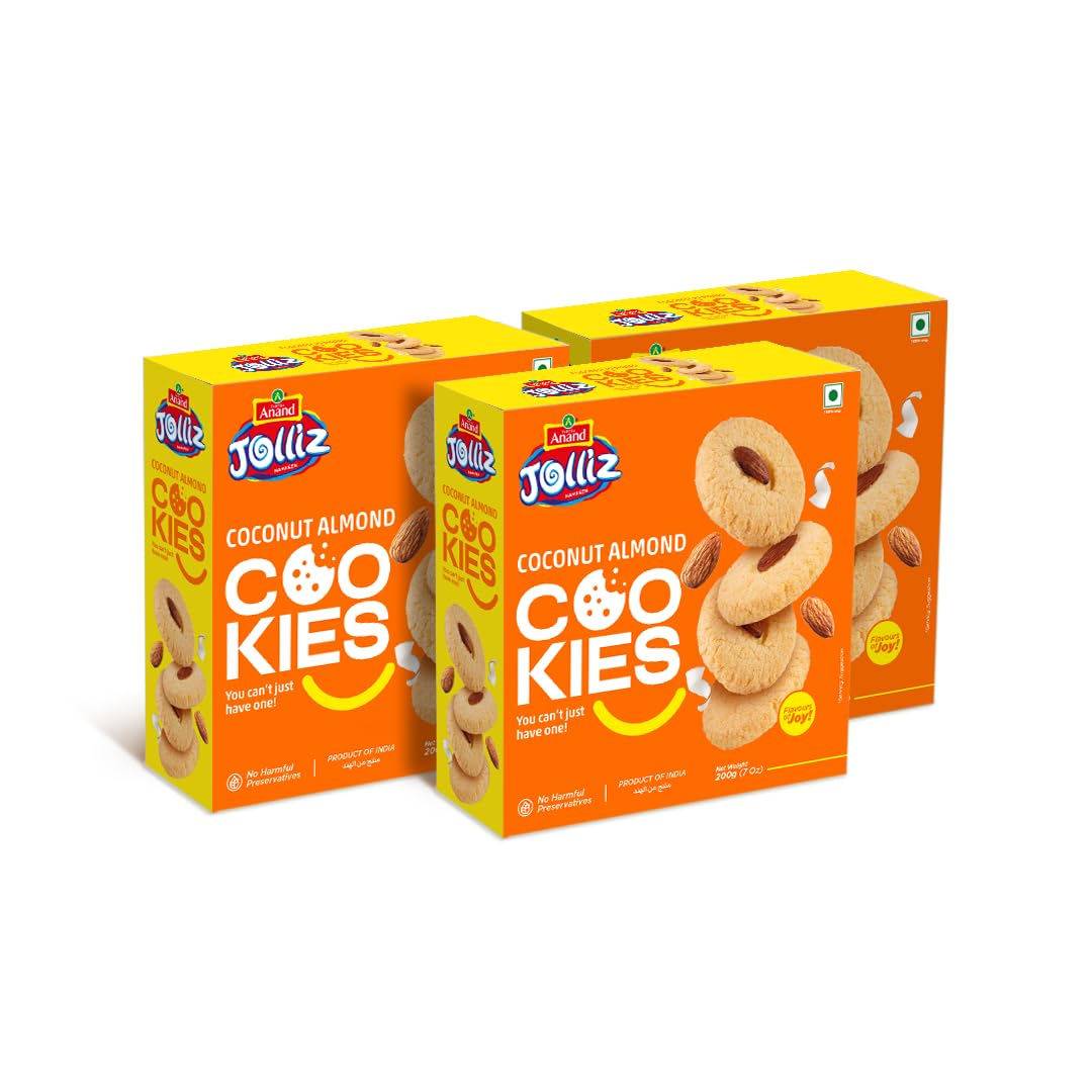 TASTEA Anand Jolliz Coconut Almond Cookies | Coconut Badam Cookies ...