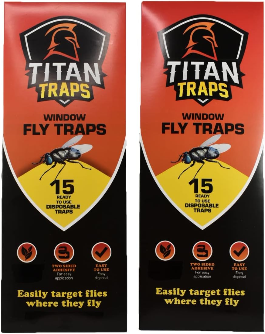 Amazon.com : Window Fly Traps by Titan Traps - Sticky Fly Paper, Window ...