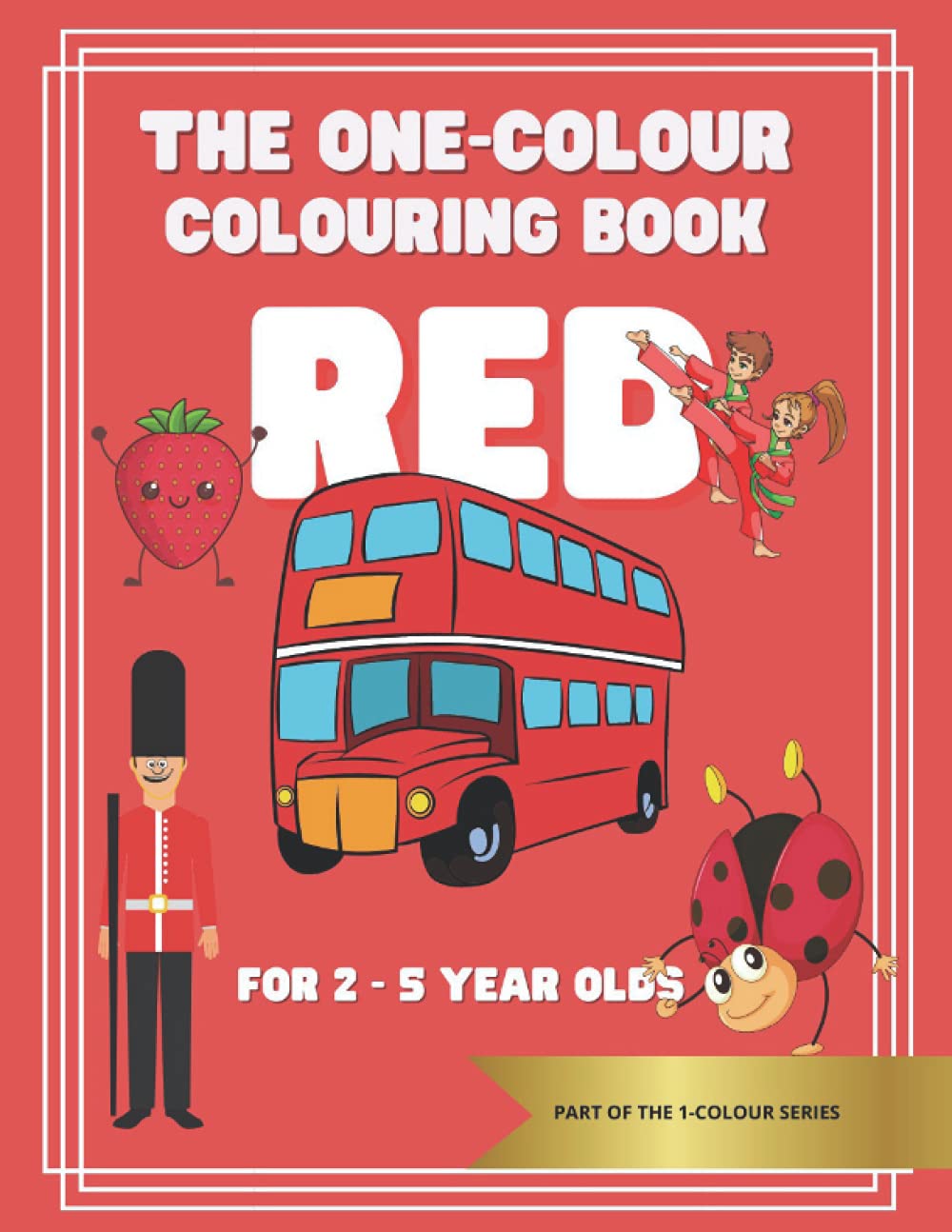 Buy The One-Colour Colouring Book - Red: Fun Pre-Coloured Colouring ...
