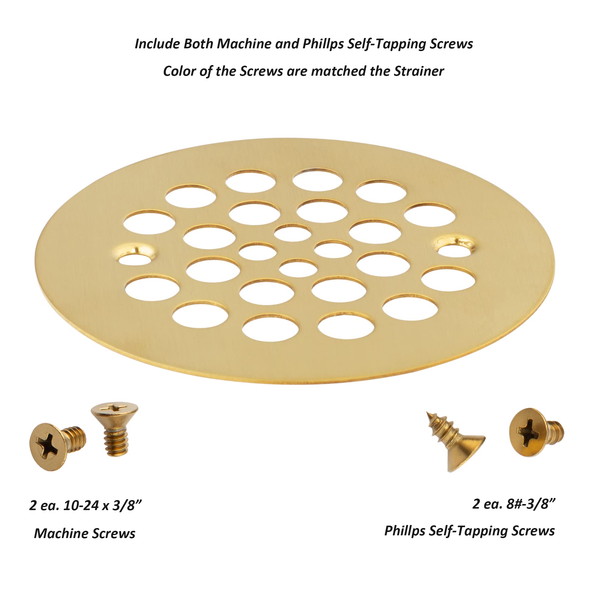 Snapklik.com : Artiwell 4-1/4 Shower Strainer Drain Trim Set, Screw-in ...