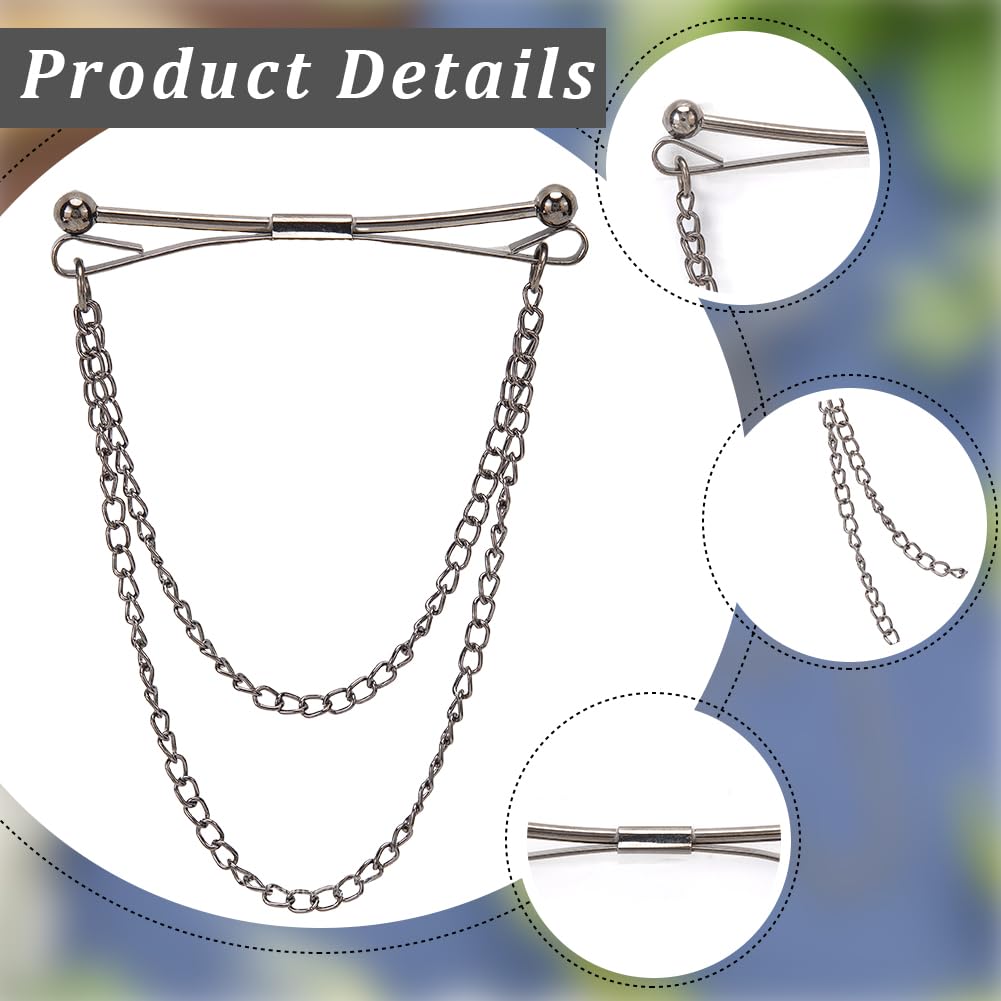 Business Formal Wear Chains GORGECRAFT 3-Piece Tie Chain Set - Gold ...