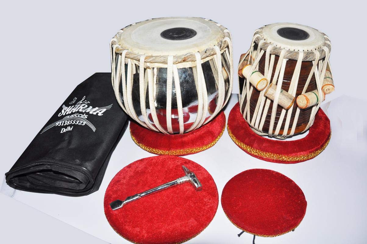 Sharma Musical Store® Tabla with Hammer| Ring | Cushion Set |Carry Bag ...
