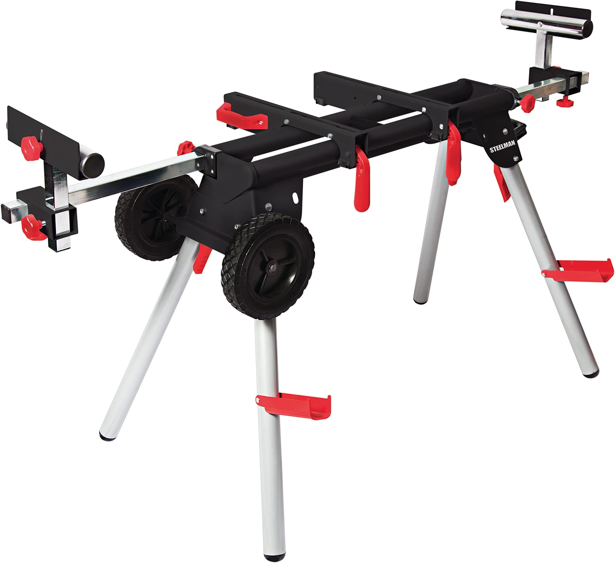 Master Mechanic Lightweight Adjustable Folding Miter Saw Stand with 300 ...