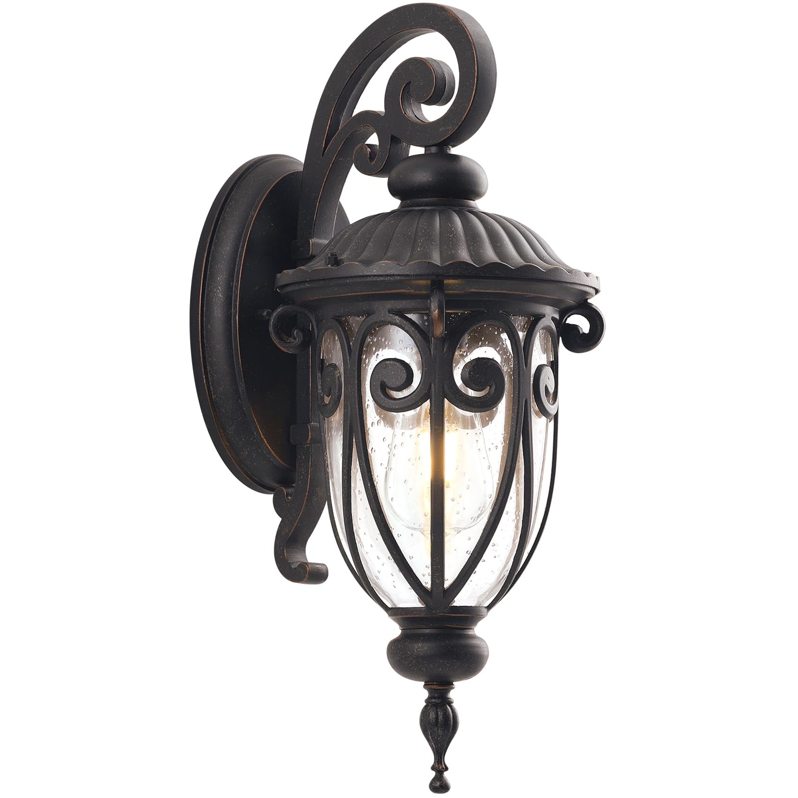 GOALPLUS 18 Inch Outdoor Porch Light with Wall Mount, Antique Bronze ...