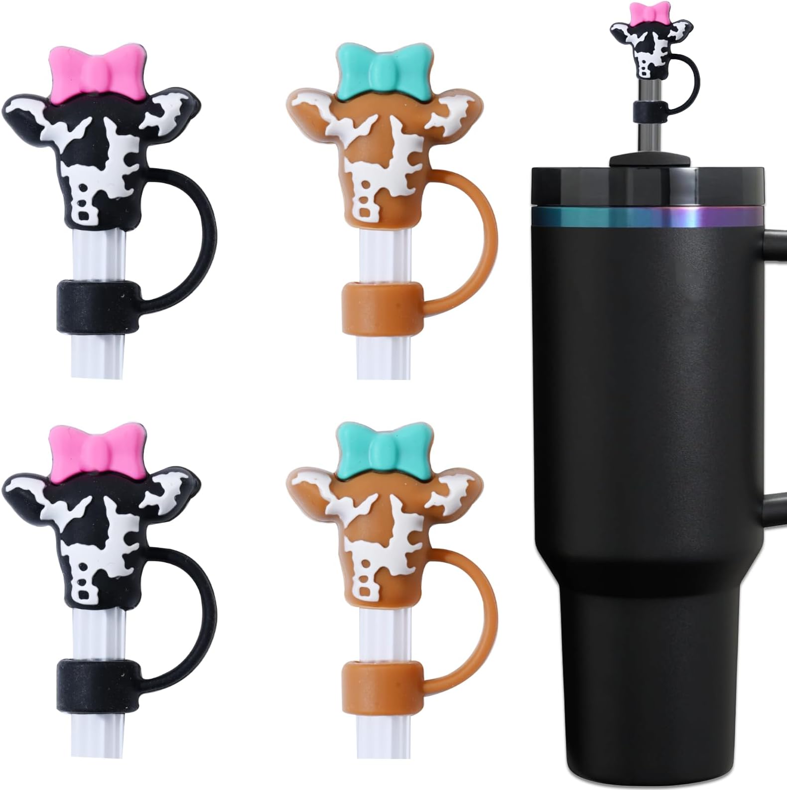 Amazon.com: XLSXEXCL 6 Pcs Highland Cow Straw Topper, Cow for Stanley ...