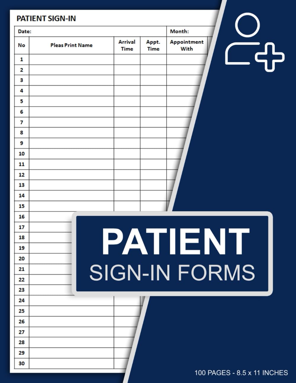 Patient Sign-In Forms: Patient Sign In Sheets | Patient Check-In Record ...