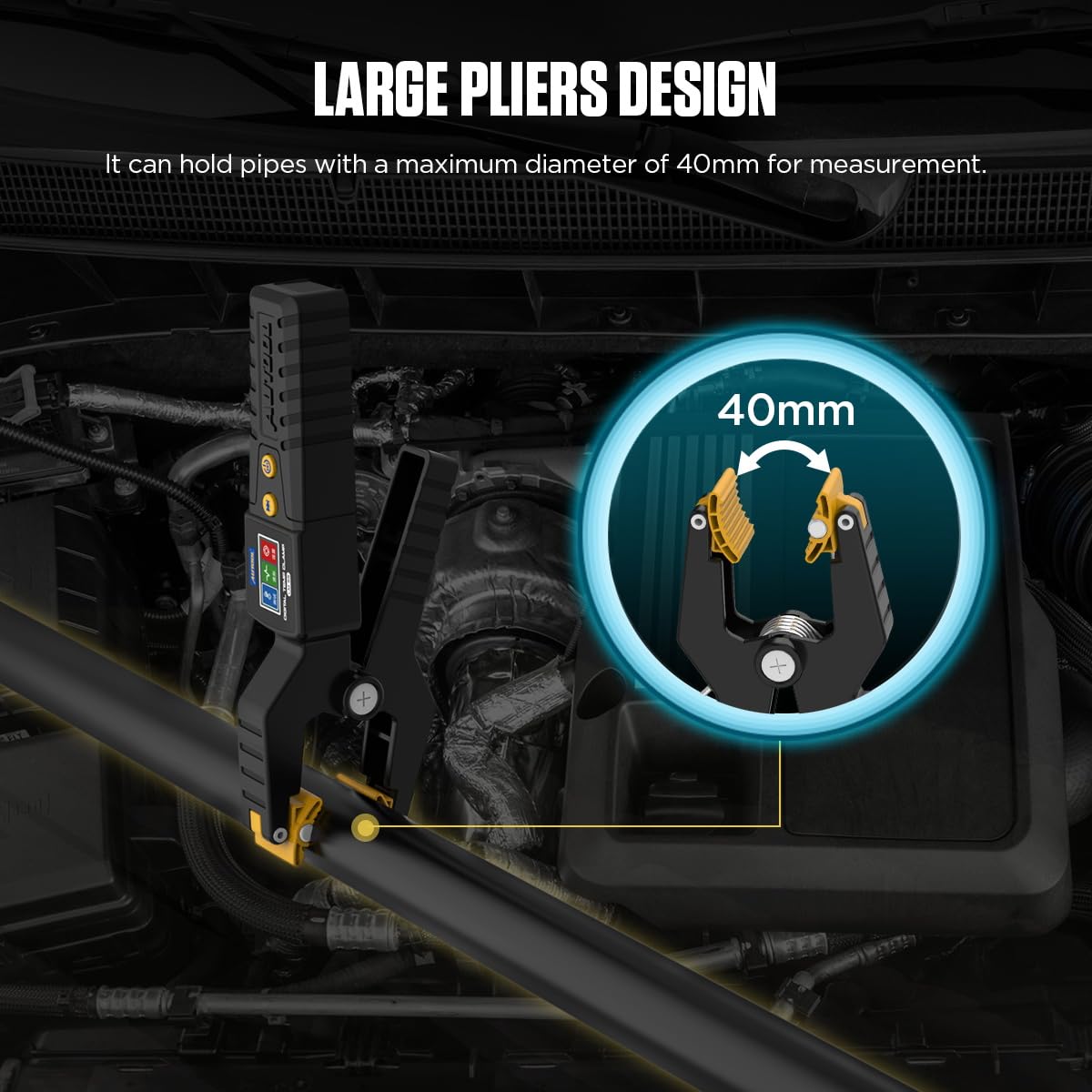 AUTOOL Digital Thermometer HVAC,Pipe Clamp Thermometer for Heating and ...