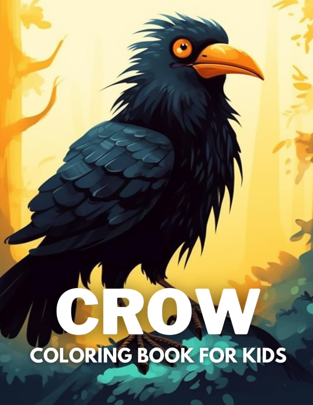 Amazon.com: Crow Coloring Book For Kids: +40 Fun And Easy Drawings Of ...