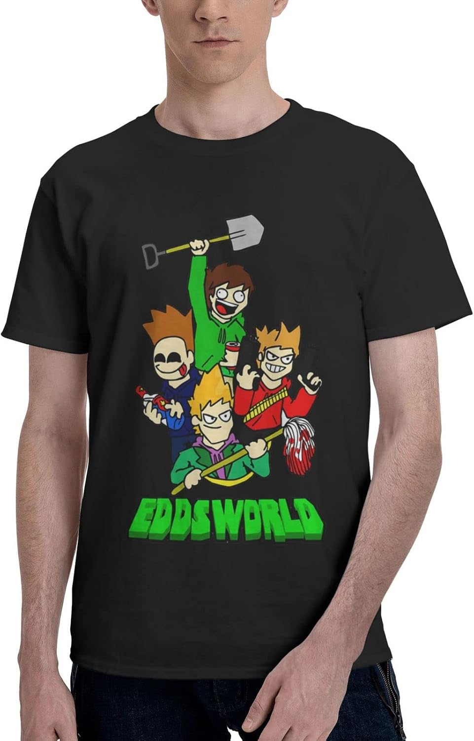 Amazon.com: Anime Manga Eddsworld T Shirt Man's Summer Crew Neck Tops ...