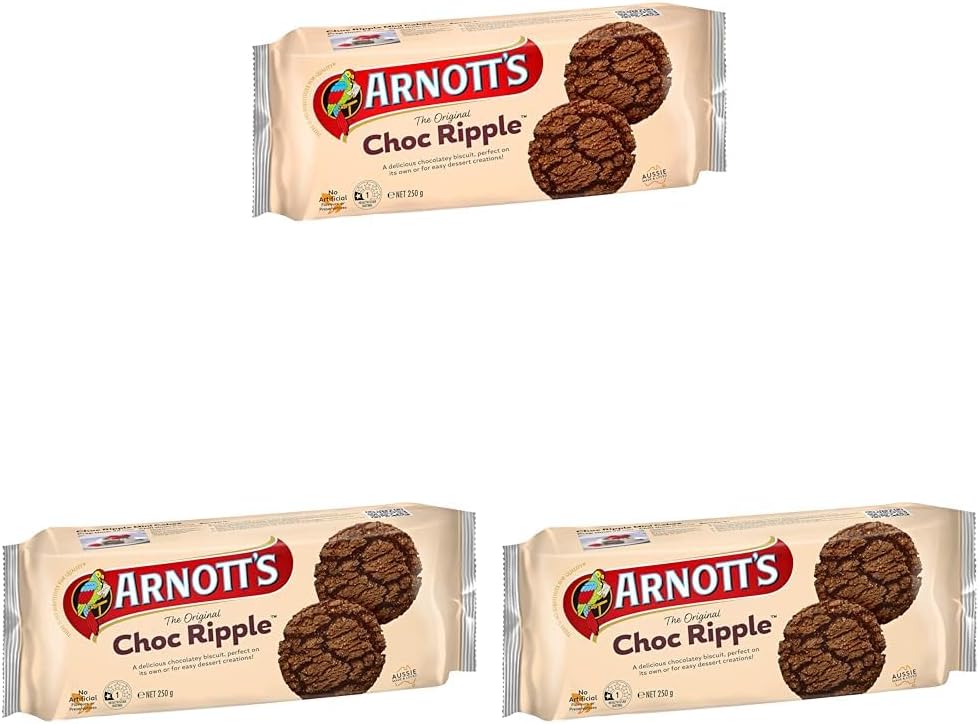 Arnott's Biscuits Choc Ripple Biscuits 250g (Pack of 3) : Amazon.com.au ...