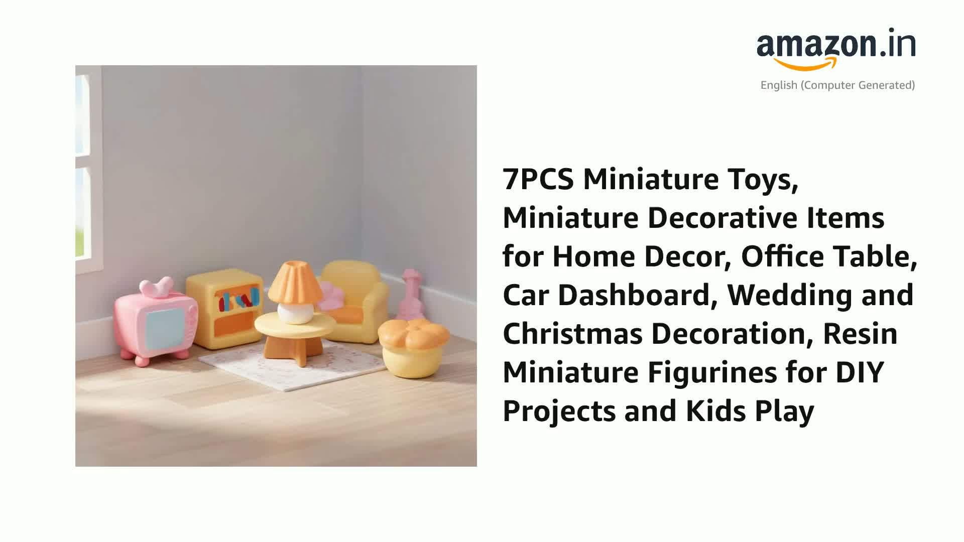 Watch 7PCS Miniature Toys, Miniature Decorative Items for Home Decor ...