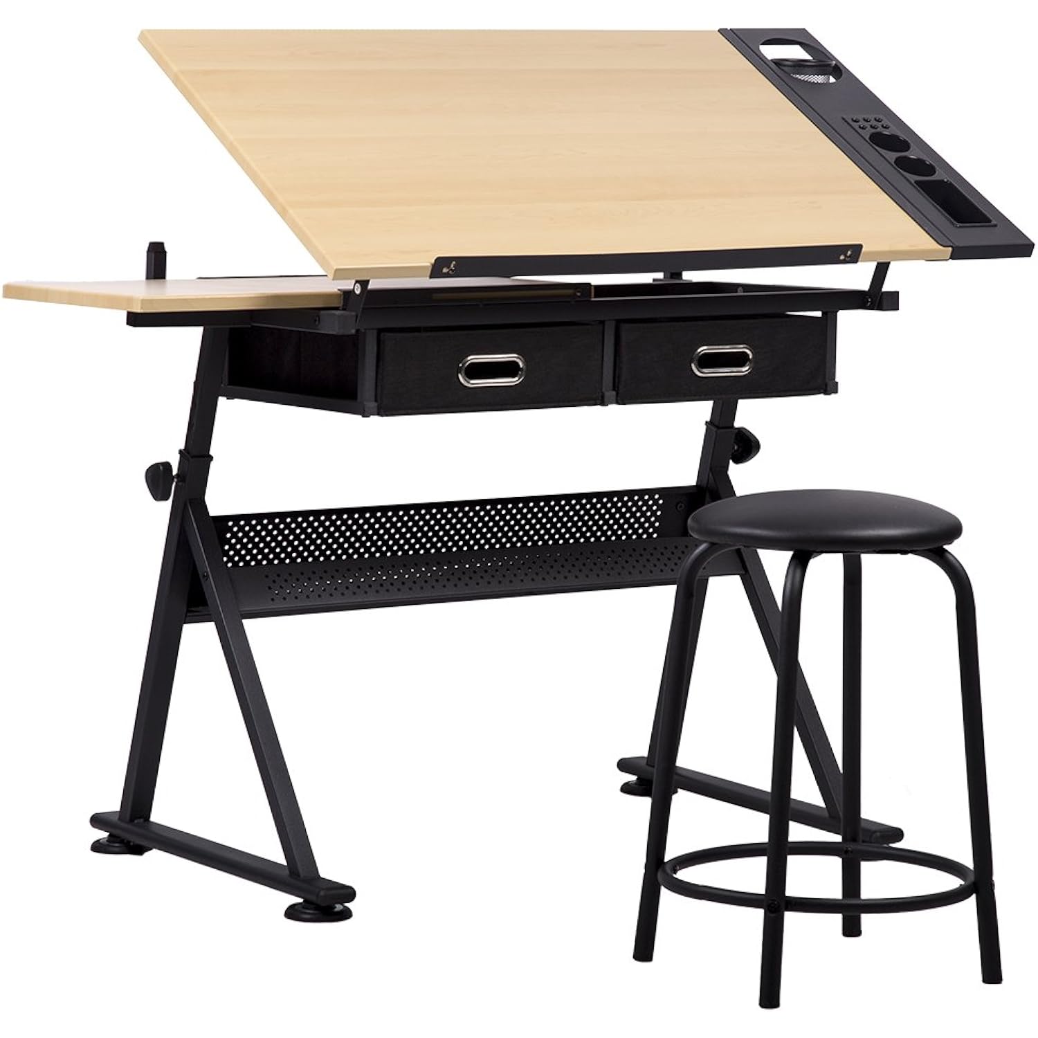 Amazon.com: Office Drawing Desk Station Adjustable Drafting Table Set W ...