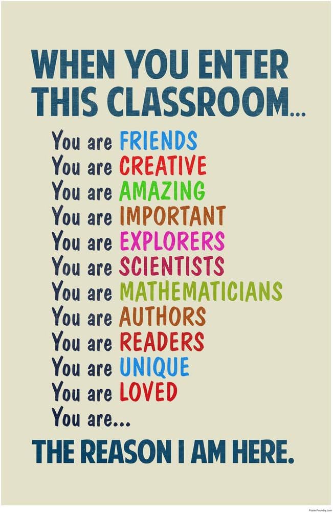 Amazon.com: Classroom Sign When You Enter This Room Educational Rules ...