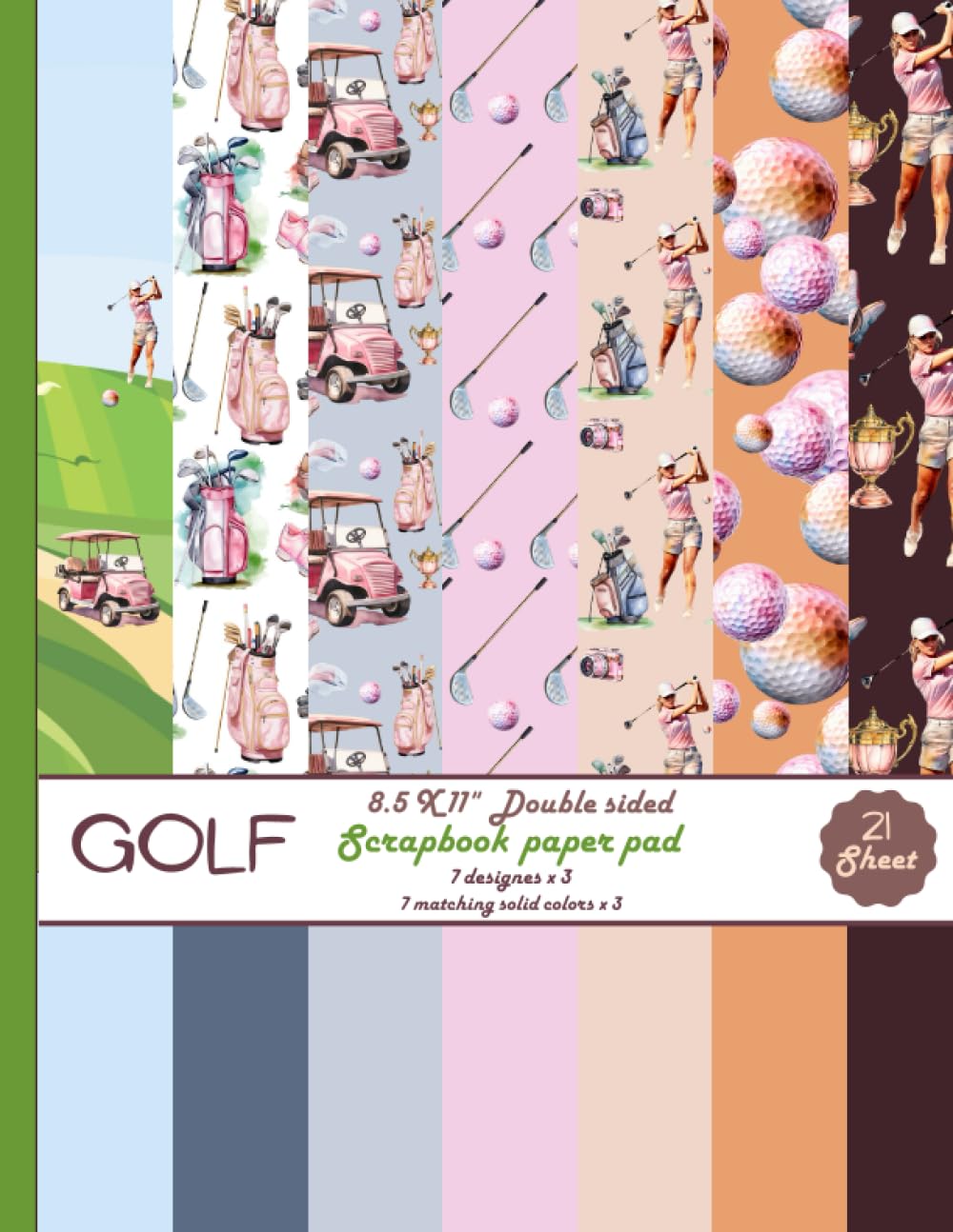 Golf Scrapbook Paper: Golf Themed Paper Pad: T, Rania: Amazon.com: Books