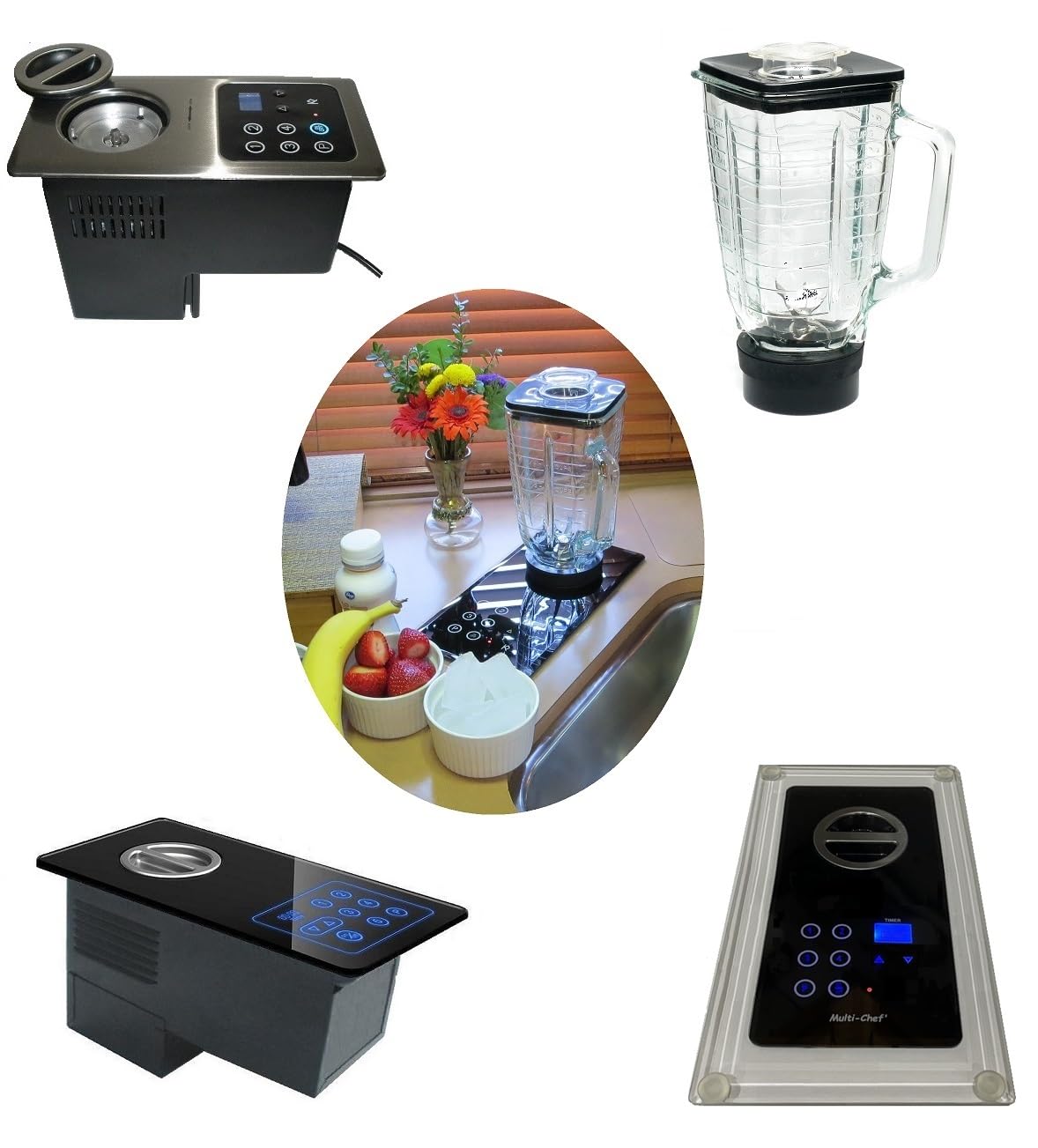 Buy Built-in 6 Cup Glass Blender: 1000 Watt Motor Hidden Below ...