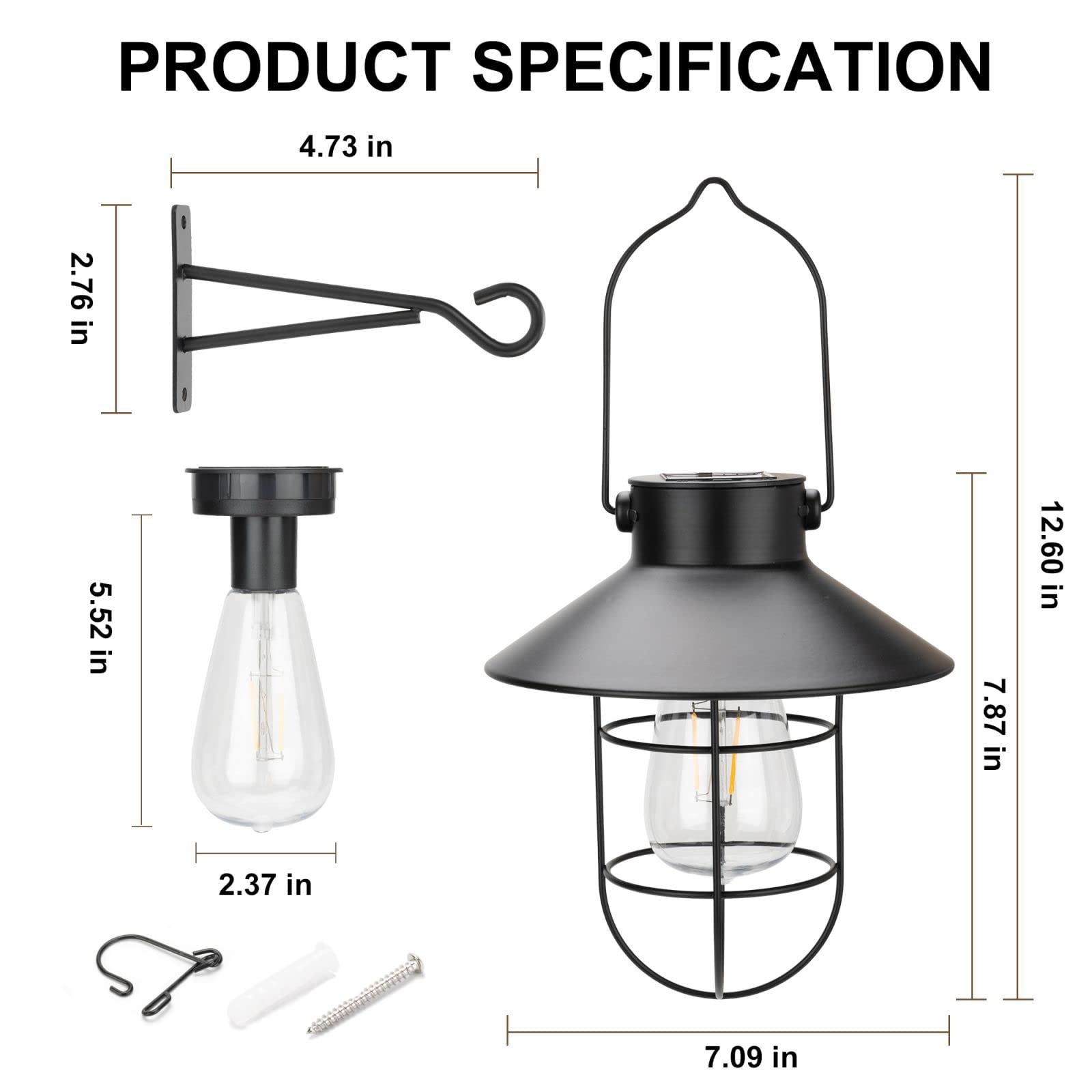 Snapklik.com : Pearlstar Solar Lanterns Outdoor Metal Solar Powered ...