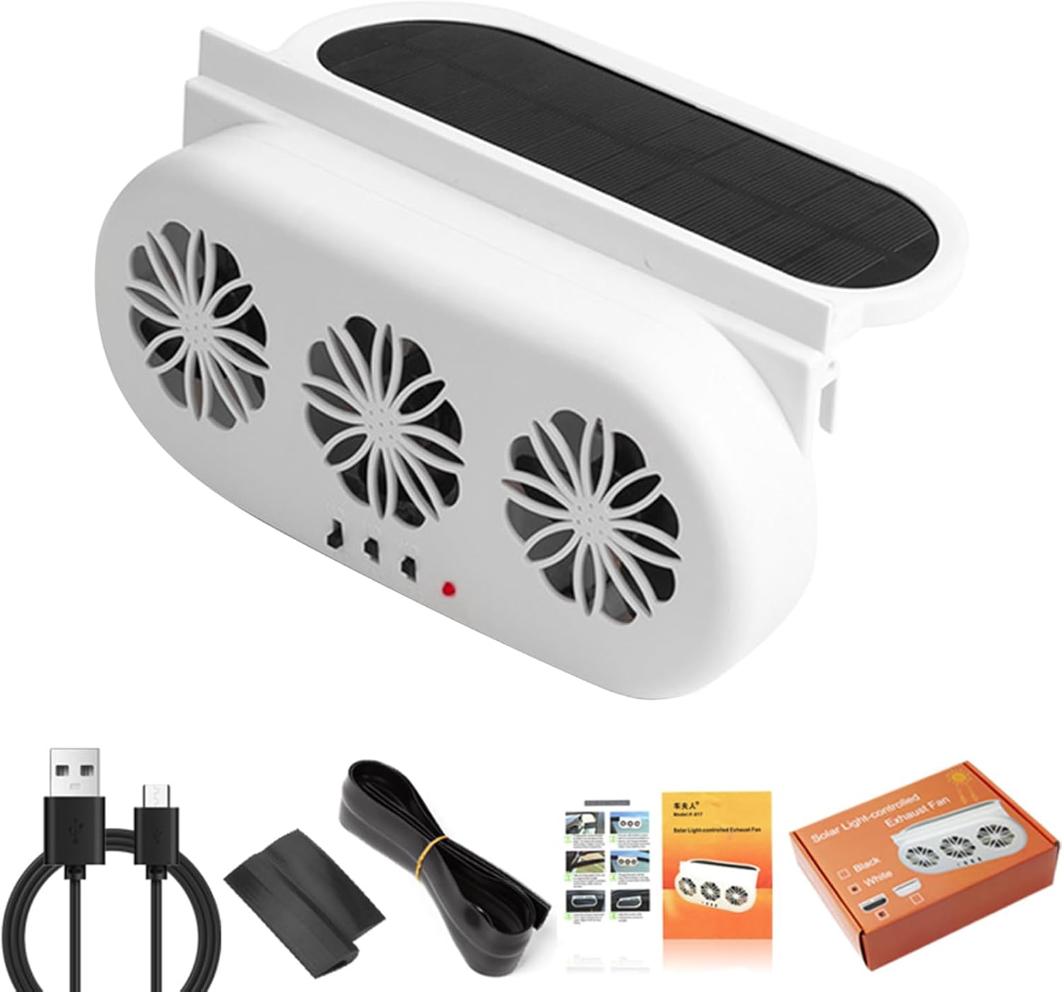 Amazon.com: Naliyua Car Solar Power Window Exhaust Fan Car Air Car ...