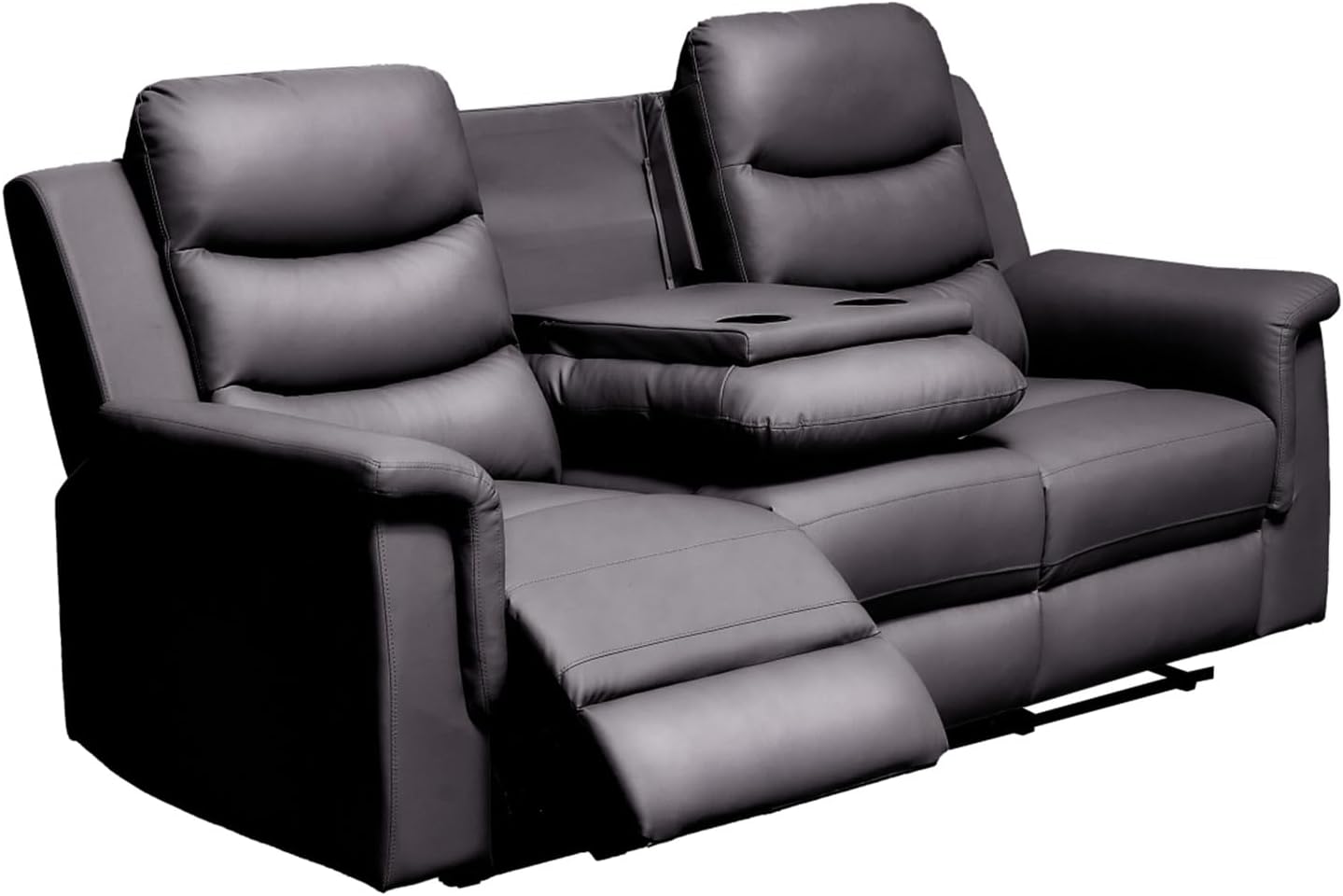 Amazon.com: Leather Reclining Sofa, Loveseat Recliner with Cup Holder ...