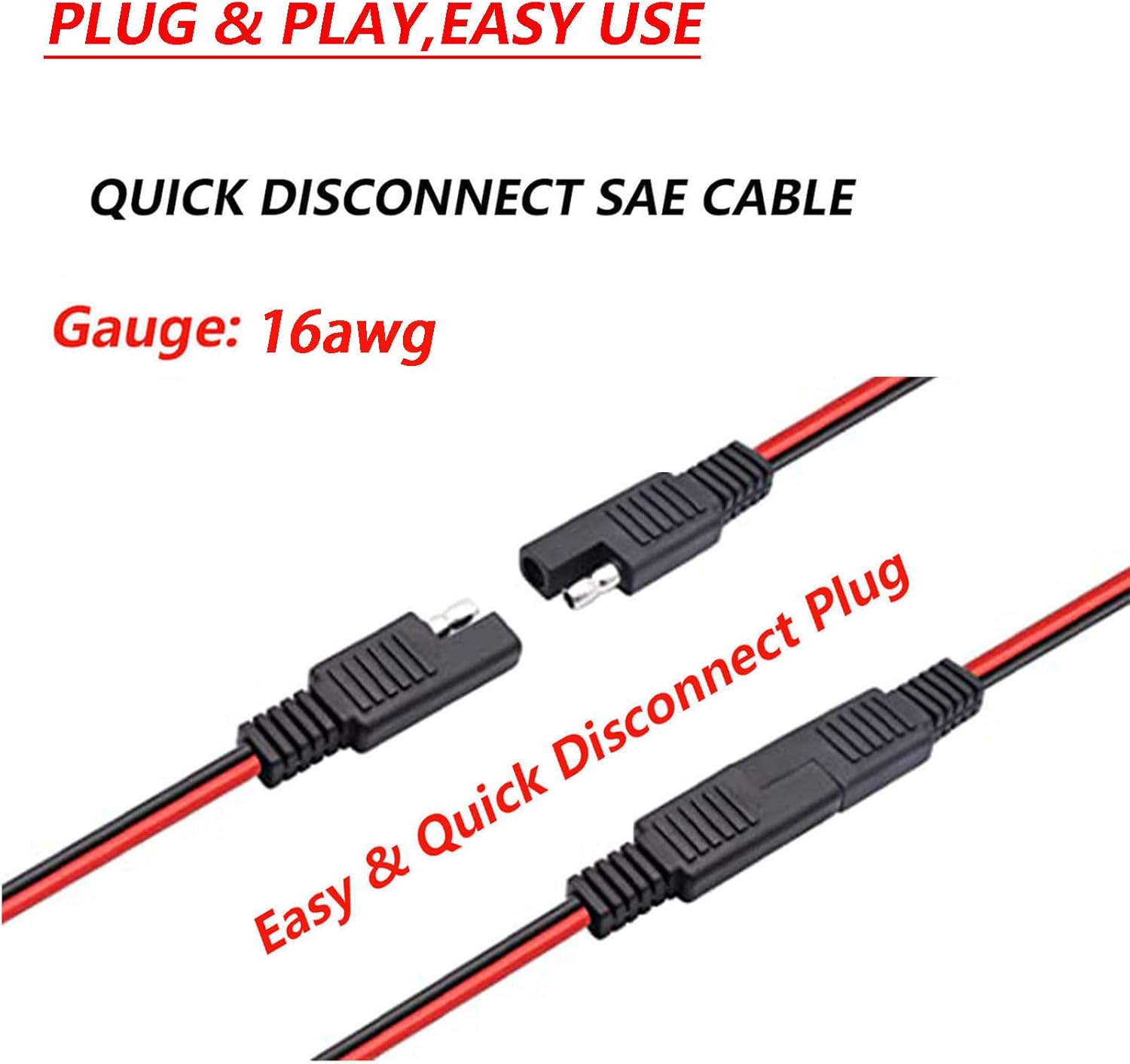 Buy Magiktech 16AWG SAE to SAE Extension Cable,SAE Adapter Quick ...