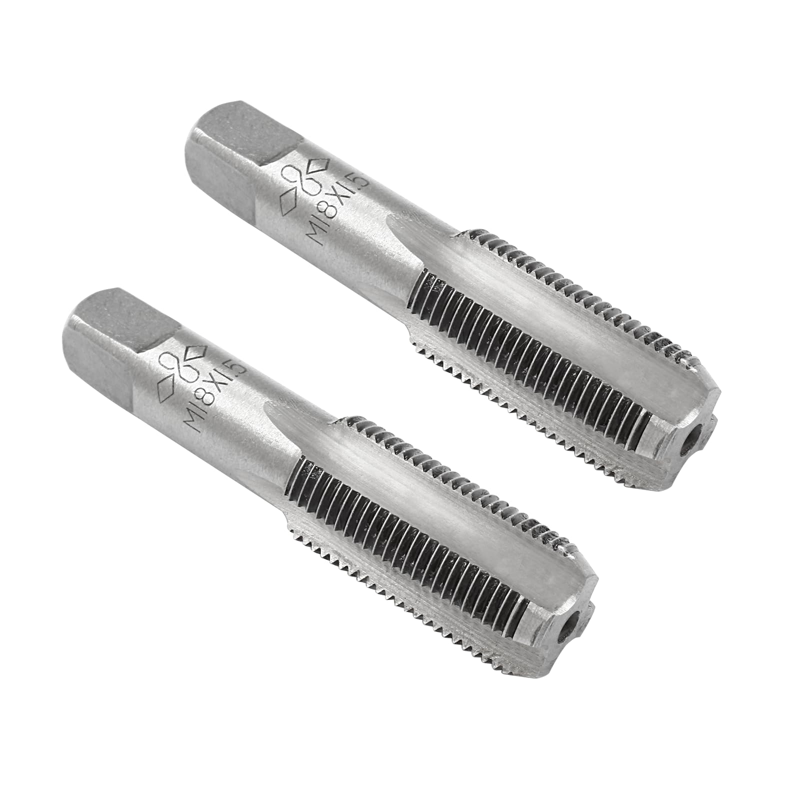 Amazon.com: Bonsicoky 2 Pcs Metric Machine Tap M18 x 1.5mm, HSS Machine ...