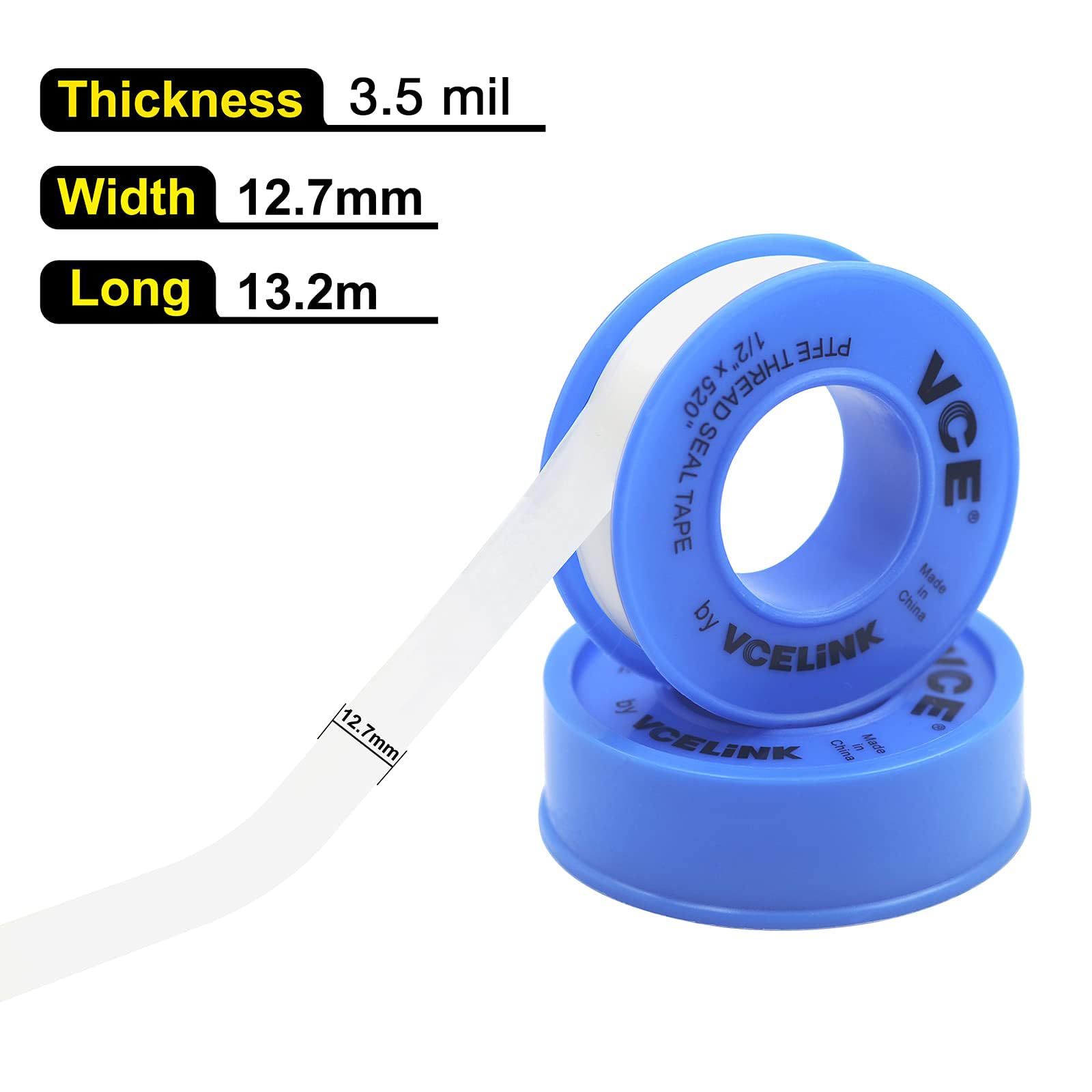 Snapklik.com : PTFE Plumbers Tape, Teflon Water Sealant Thread Tape ...