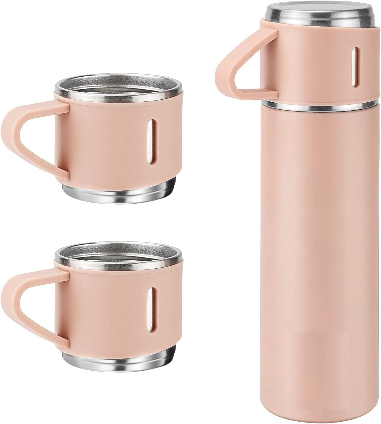 Demokrazy Stainless Steel Vacuum Flask and Flask Set 3 Steel Cups with ...